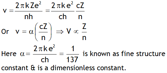 Velocity Of Electron In Nth Orbit Kp Physics